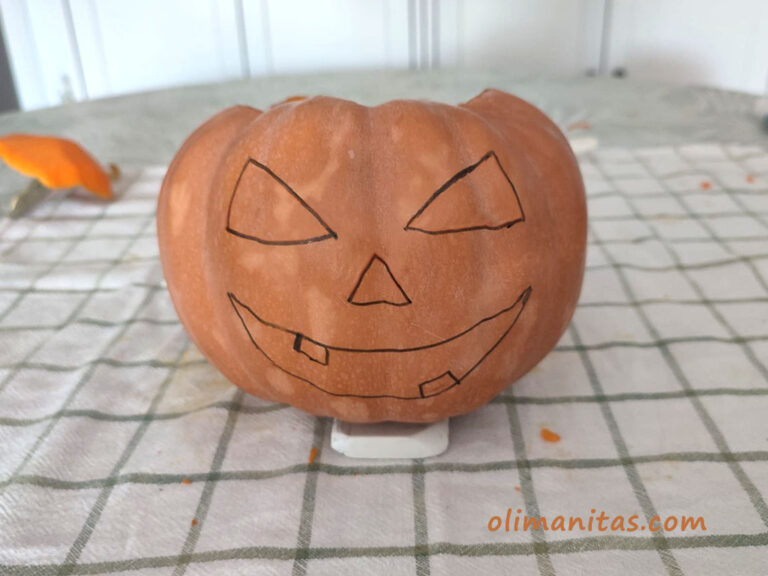COMO HACER LA CALABAZA DE HALLOWEEN - OLIMANITAS
